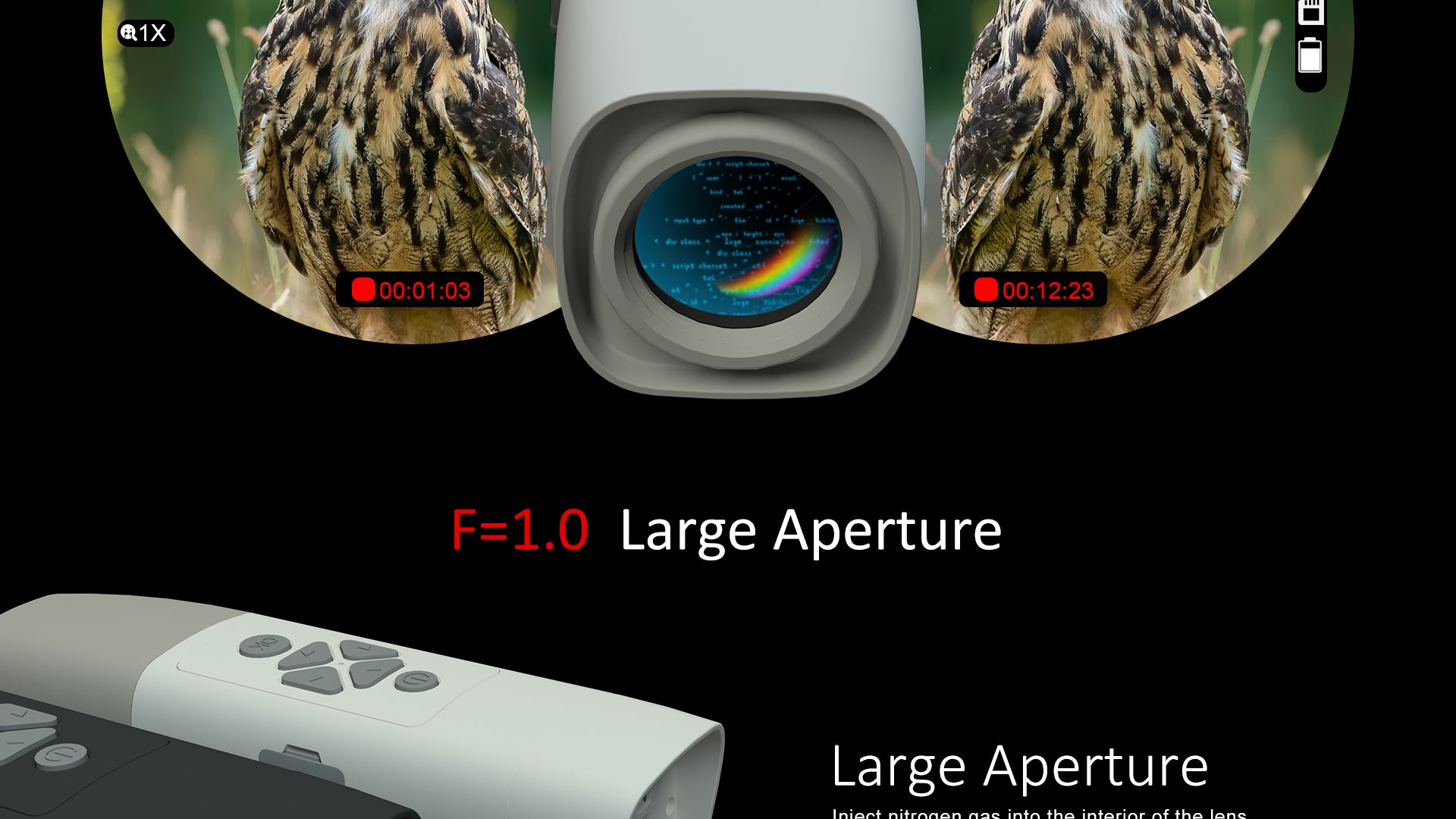 Twilite Monocular Full Color - Night Vision Monocular 5-15x40mm Digita ...