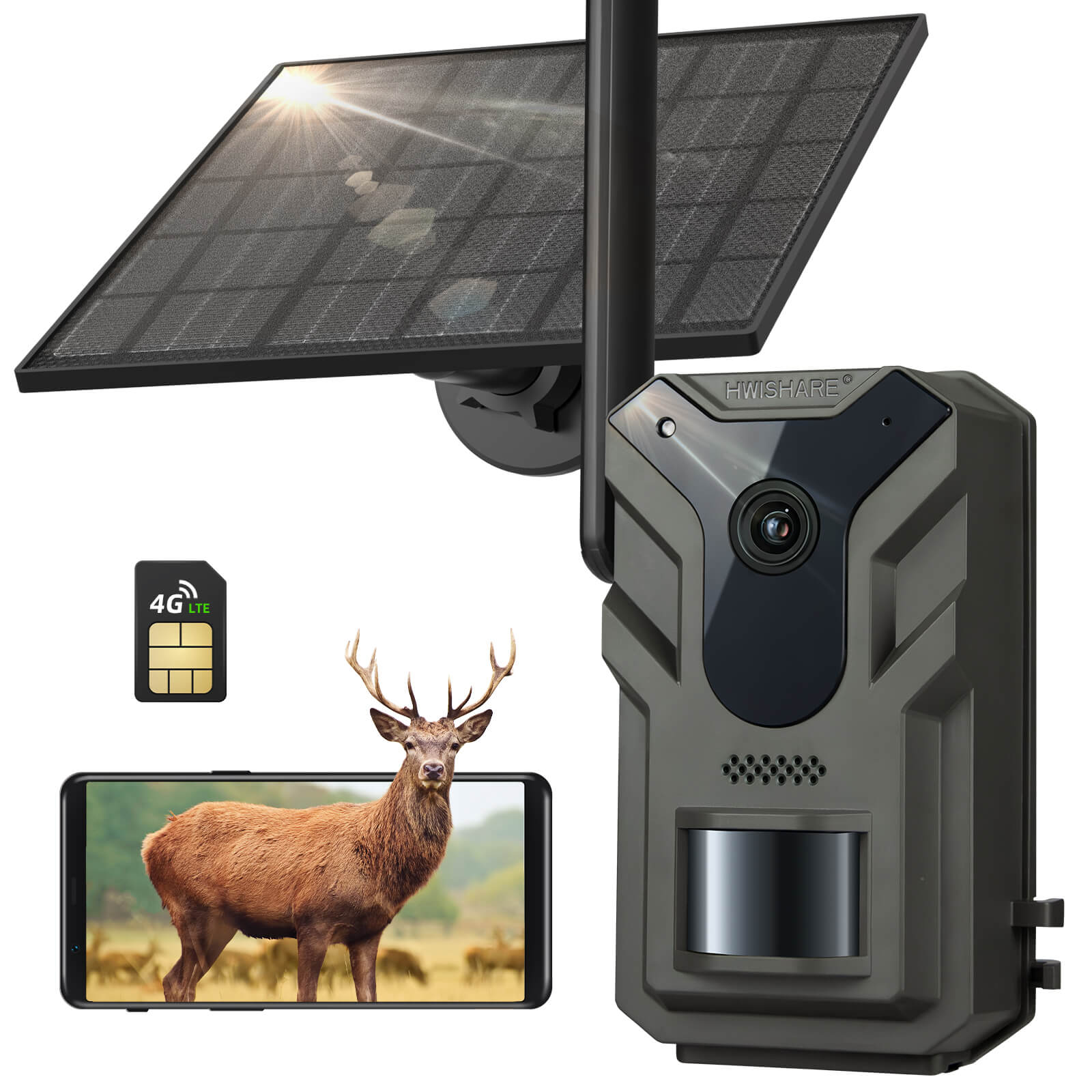 Cellular Trail Cameras 4G LTE, Live Streaming Game Camera with No Glow ...